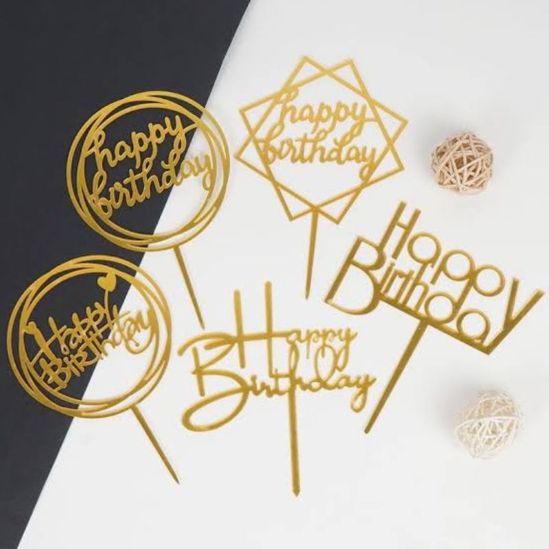 Jual Cake topper happy birthday | topper kue ultah | topper cake happy ...