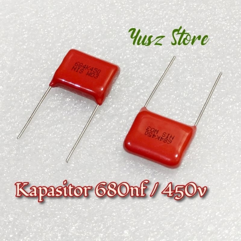 Jual Capacitor 684 450v Milar 680nf 450 volt Kapasitor 684j 400v ...