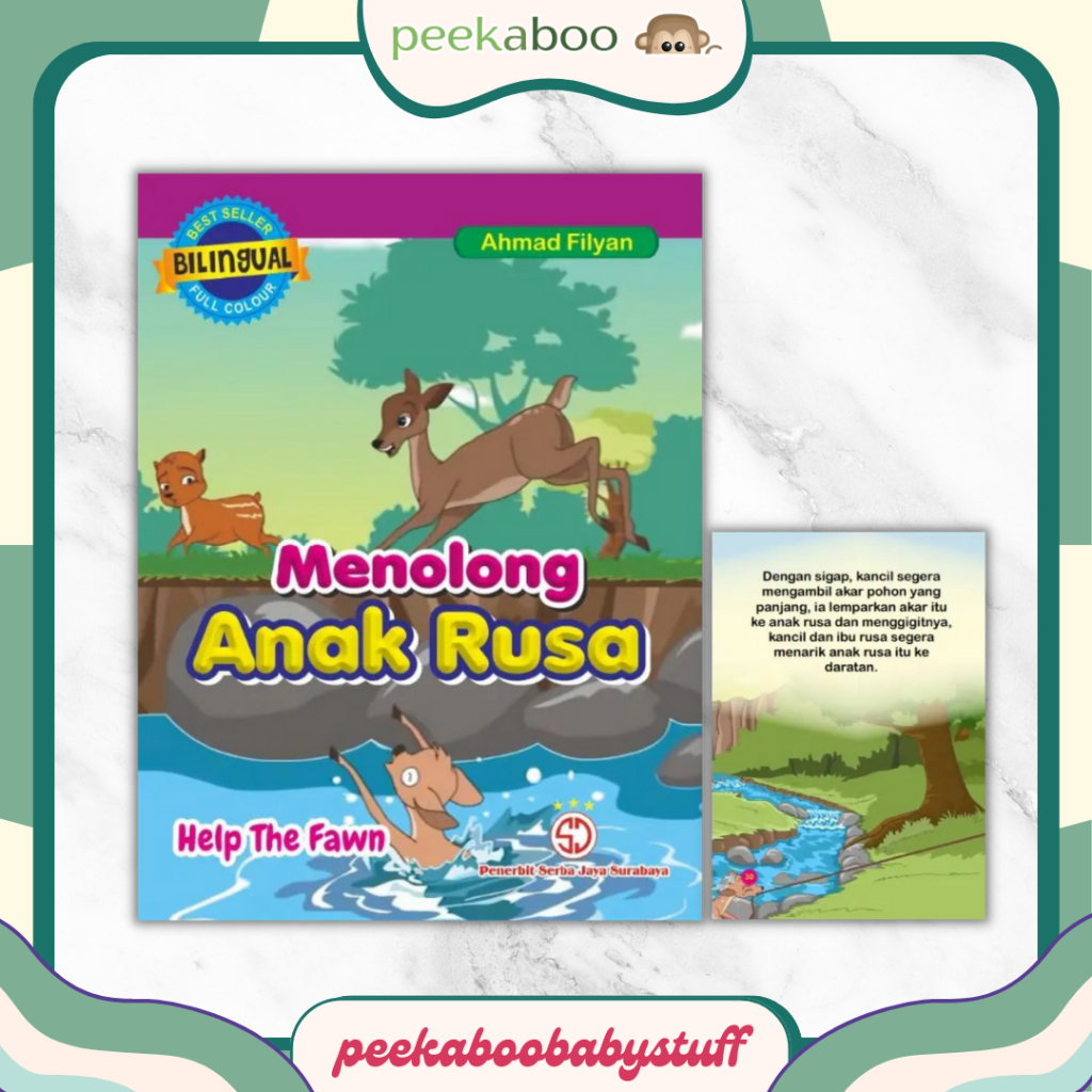 Jual BUKU CERITA ANAK BILINGUAL - TEMA MENOLONG ANAK RUSA || DONGENG ...