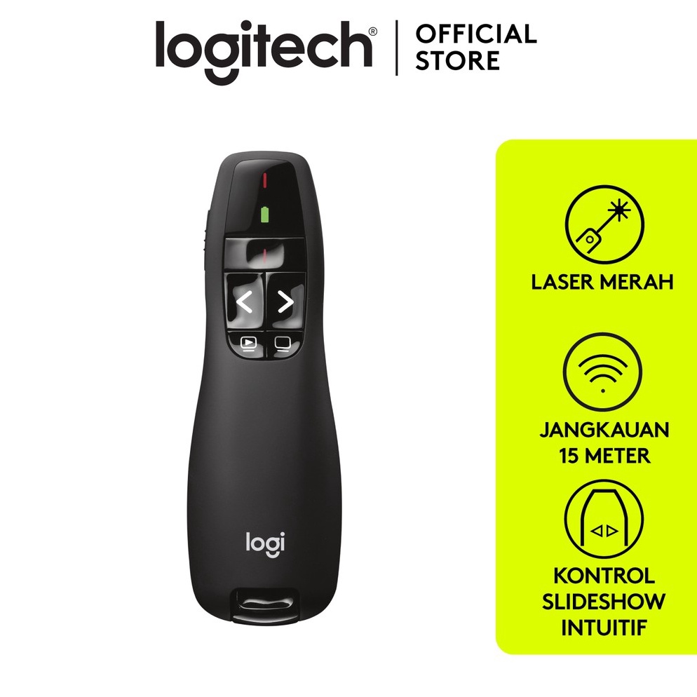 Jual ART K12E Logitech R4 Remote Pointer Presenter Wireless Laser Merah ...