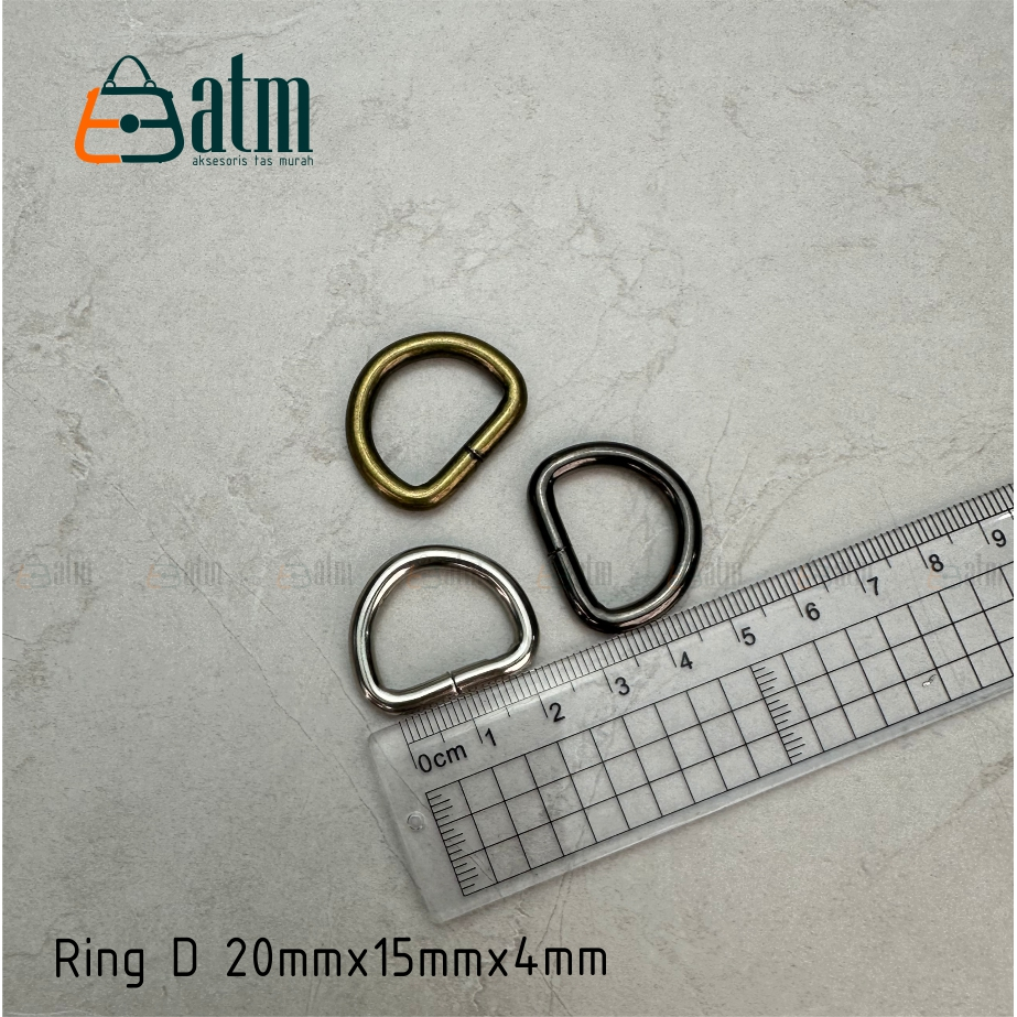 Jual Ring D Murah Untuk Tas dan Dompet ukuran 20mm Tebal 4mm | Shopee ...