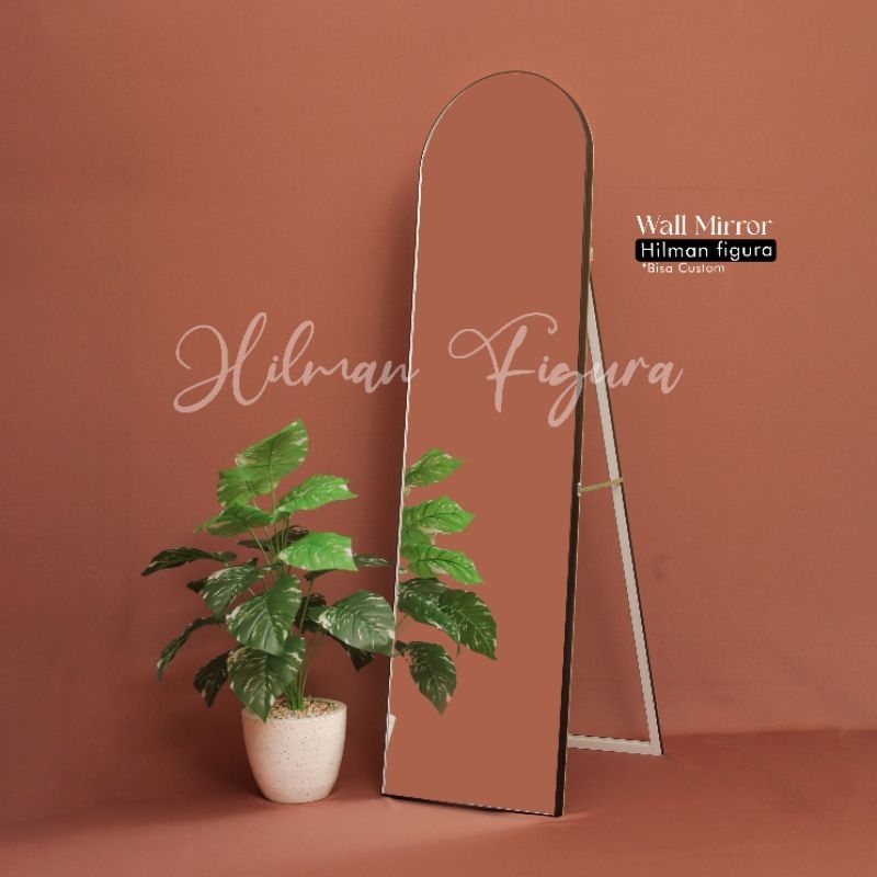 Jual kaca cermin standing mirror oval full body ukuran 150cm x 41cm ...