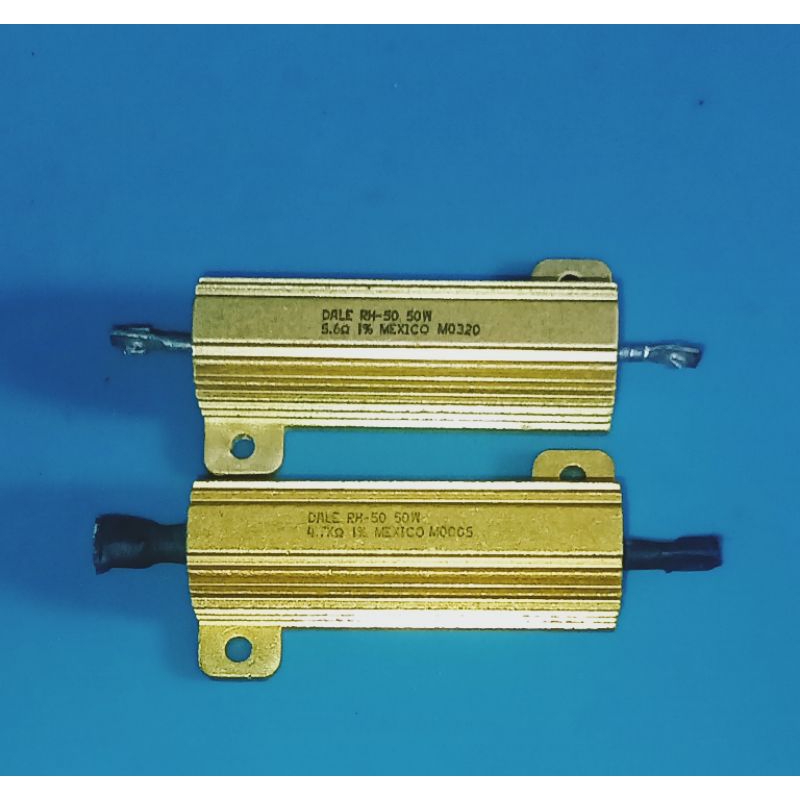 Jual resistor alumunium DALE rh-50 50W 5.6U 1%/4.7U 1% | Shopee Indonesia