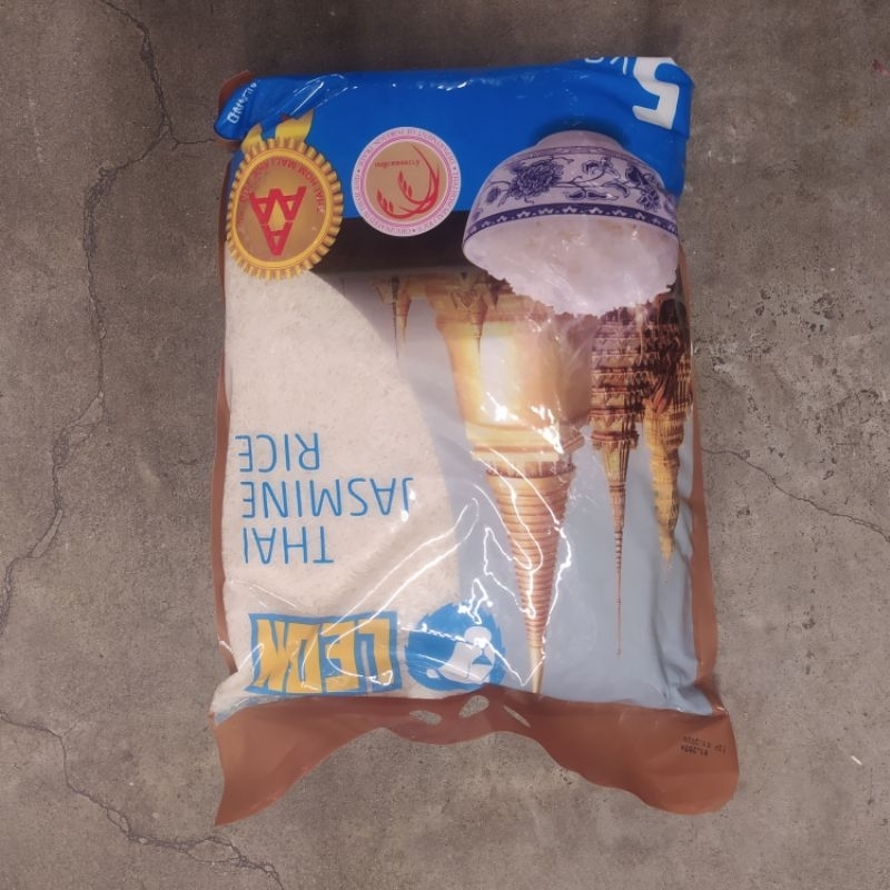Jual Beras Leon Thai Jasmine Rice 5 kg Asli Thailand Lautan Mas ...