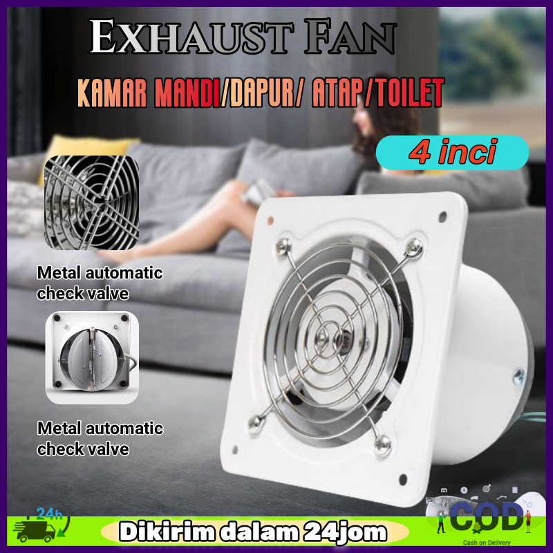 Jual Exhaust Fan Kipas Angin Hexos Plafon 4 inch kipas atap kipas kamar ...