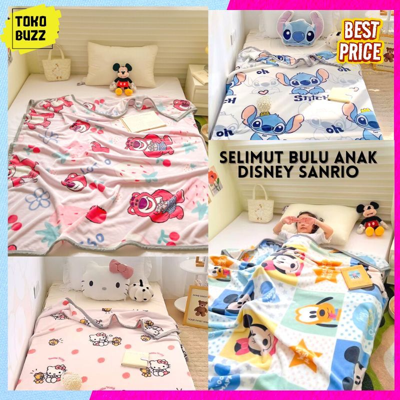 Jual SELIMUT BULU HALUS SELIMUT SANRIO DISNEY Selimut KARAKTER ANAK ...