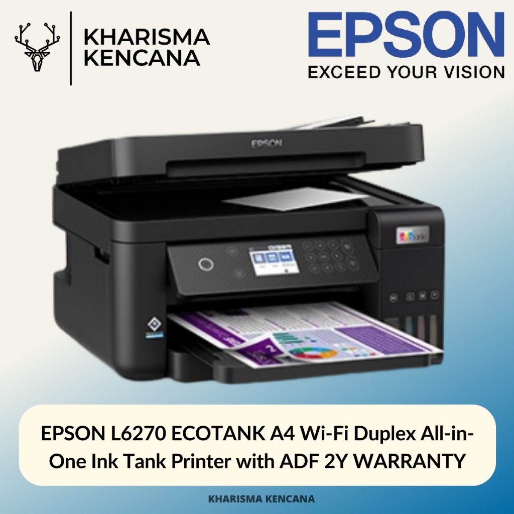 Jual EPSON L6270 ECOTANK A4 Wi-Fi Duplex All-in-One Ink Tank Printer ...