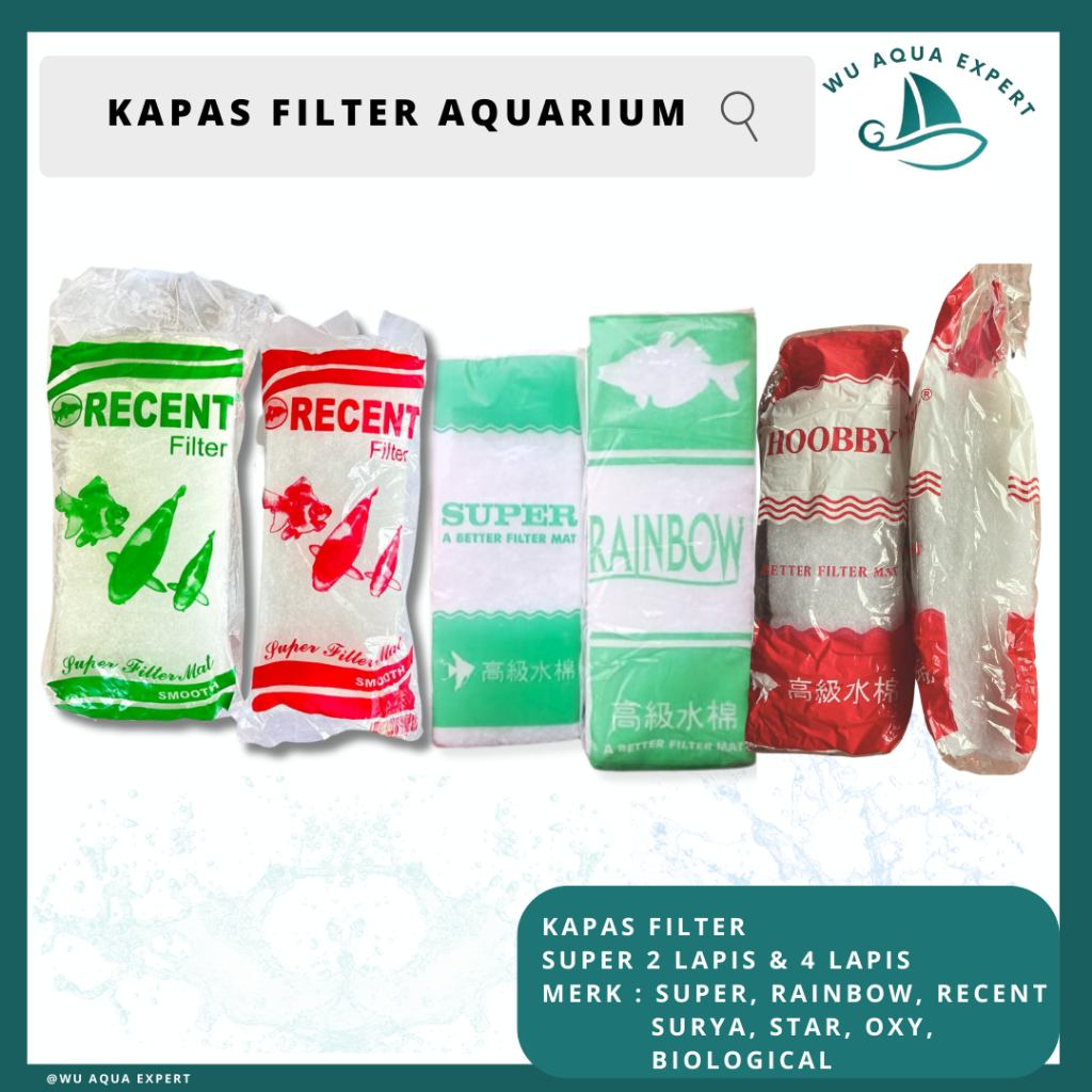 Jual Kapas Filter Aquarium Air Tebal Merk Super Oxy 2 Lapis & 4 Lapis ...