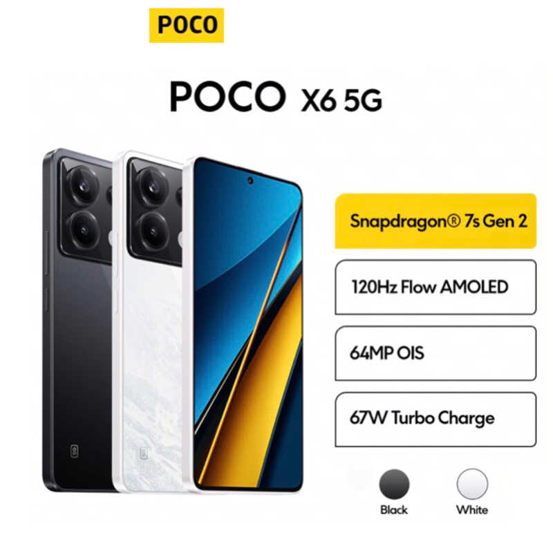 Jual Poco X6 5G [12GB/256GB] Extended RAM 12GB - Powerful Snapdragon 7s Gen 2 - 6.67" FIow ...