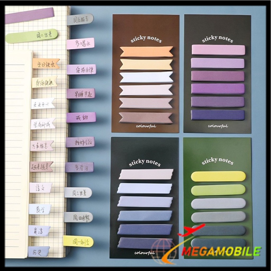 Jual MM - Sticky Note Gradiasi 6in1 Tempelan Kertas Catatan 120 Lembar ...