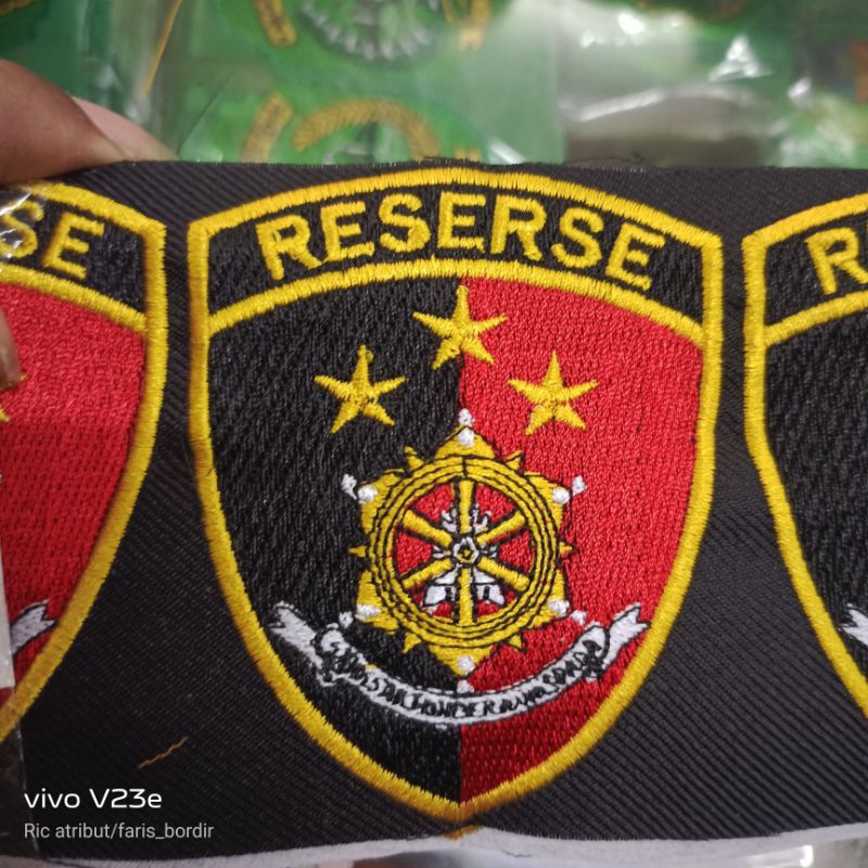 Jual Logo bordir reserse bet polri reserse betge logo reserse polisi ...