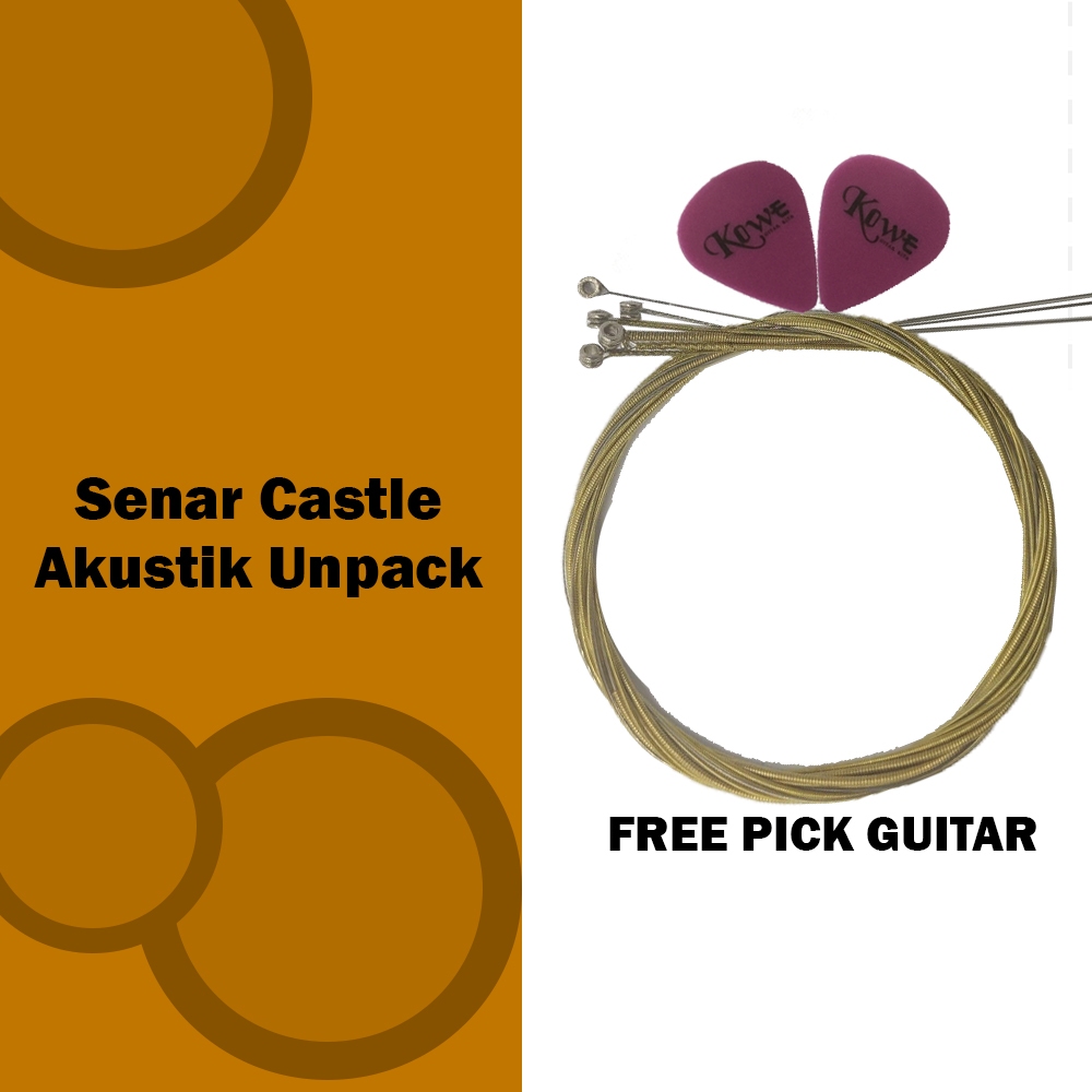 Jual Senar akustik castle unpacking 0.10 FREE PICK | Shopee Indonesia