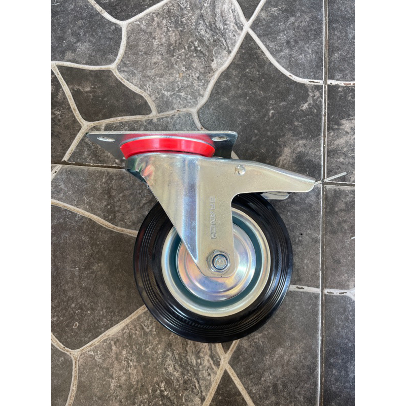 Jual RODA HITAM 6"(KUNCI/REM)/RODA KARET HITAM "HARGA 1PCS | Shopee ...