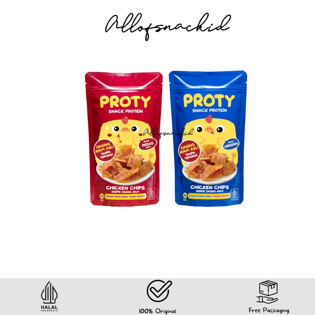 Jual Proty - Snack Protein - Chicken Chips - Keripik Daging Ayam Krispi ...