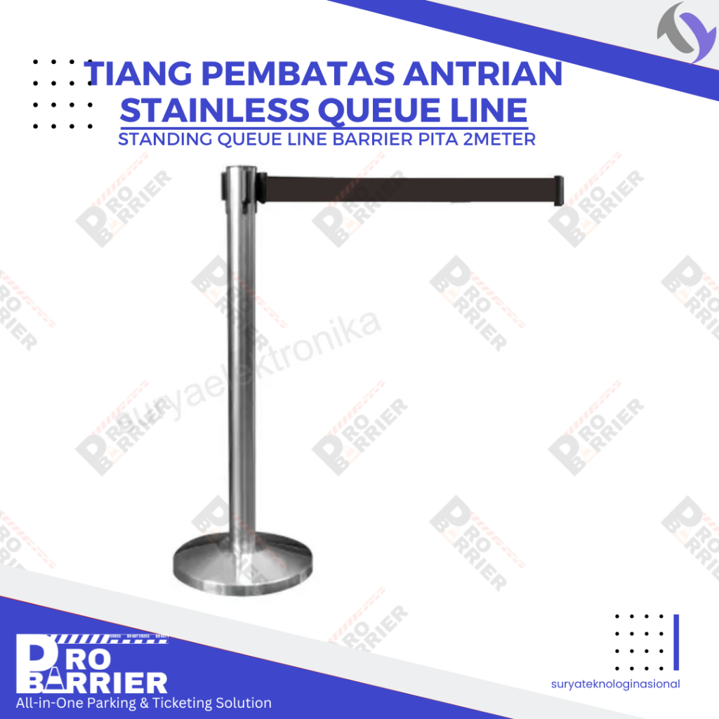 Jual Tiang Antrian Stainless Queue Standing Barrier Line Pembatas ...