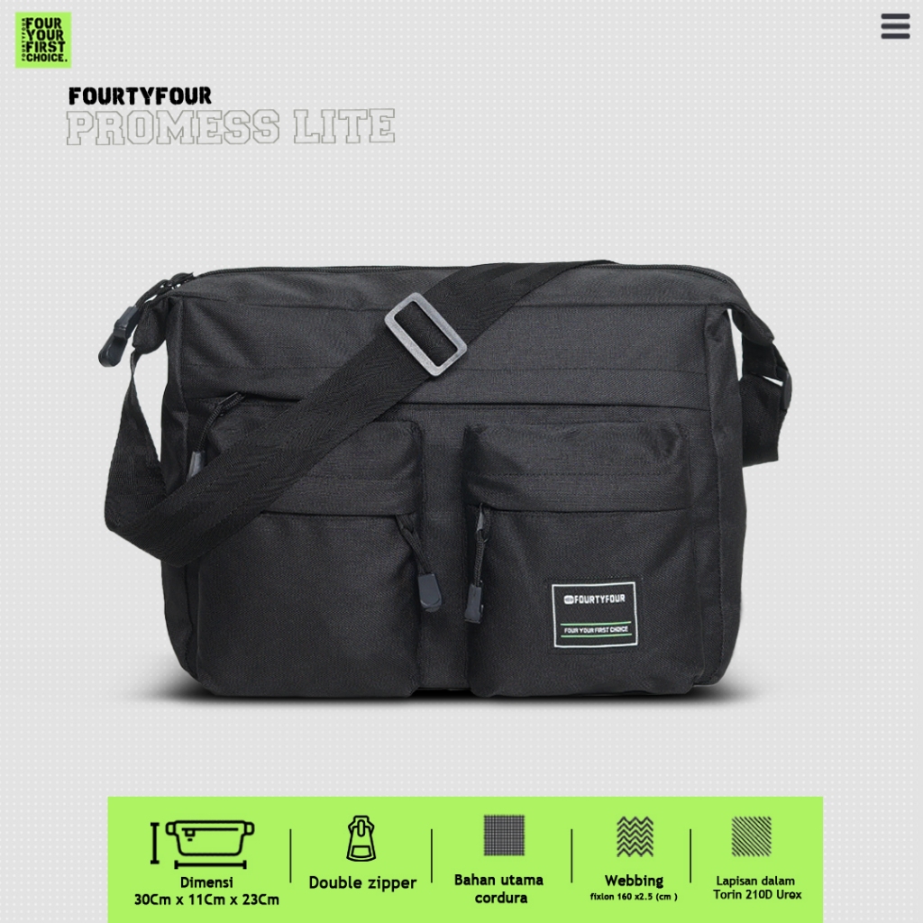 Jual FOURTYFOUR PROMESS - Tas Selempang Pria Premium - Sling Bag Pria ...