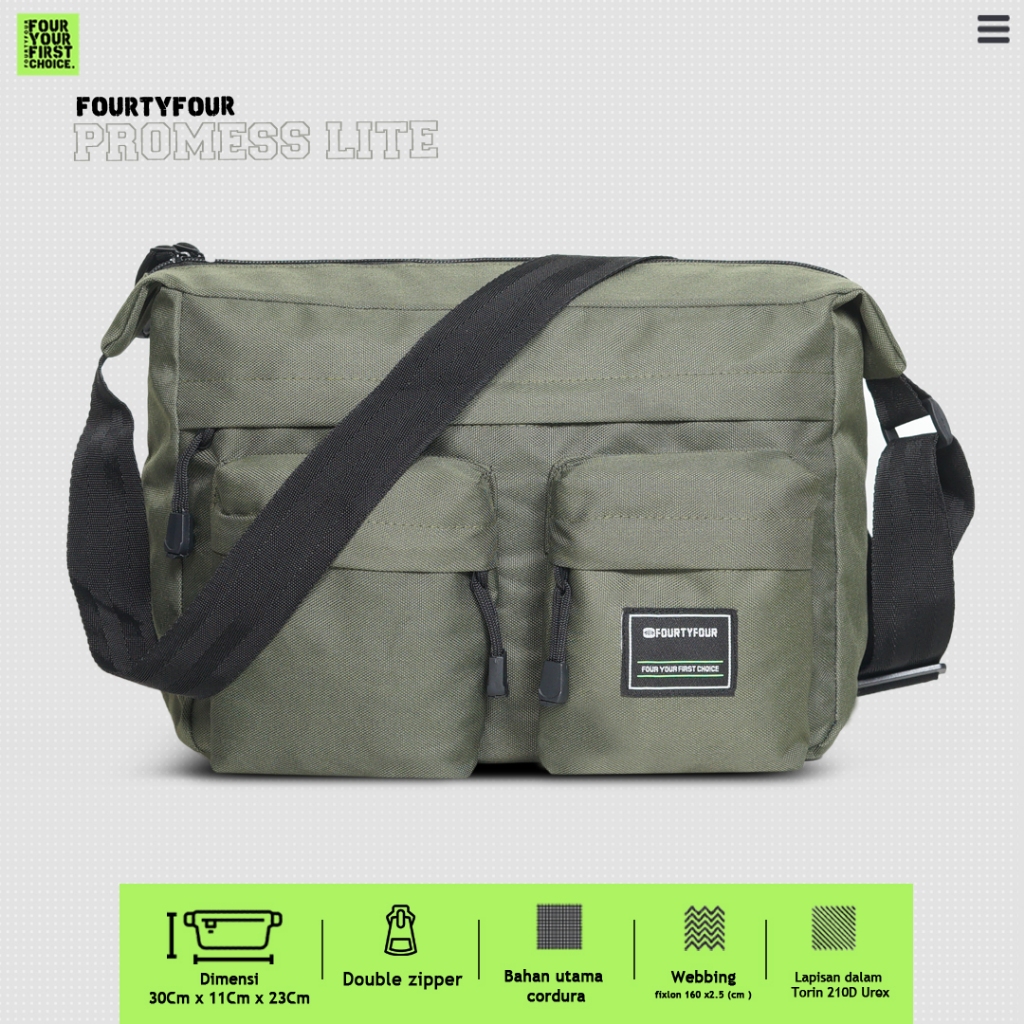 Jual FOURTYFOUR PROMESS - Tas Selempang Pria Premium - Sling Bag Pria ...