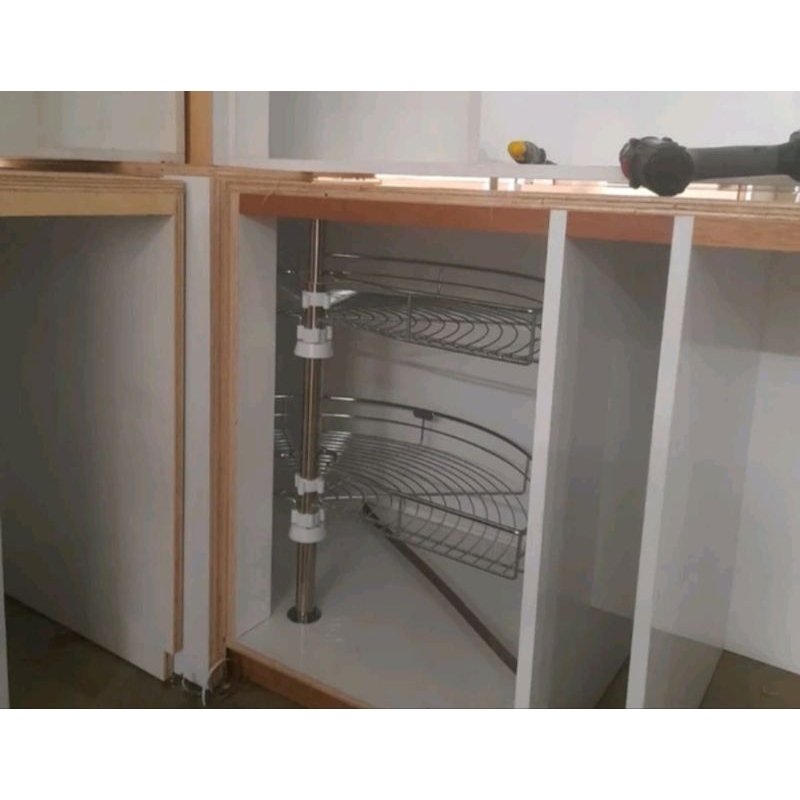 Jual PERMIUM Rak Dapur Sudut 180 RAK Putar Serbaguna Panci Wajan Rak ...