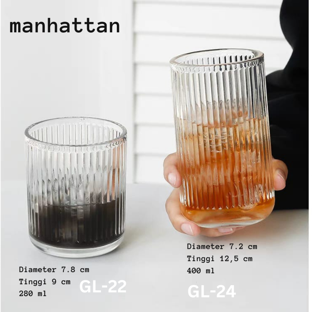Jual [1PC] MANHATTAN Glass Kristal Gelas Cocktail Whisky Scotch Irish ...