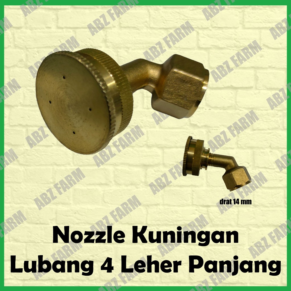 Jual Spuyer / Nozel / Nozzle Kuningan Lubang 4 Leher Panjang | Shopee ...