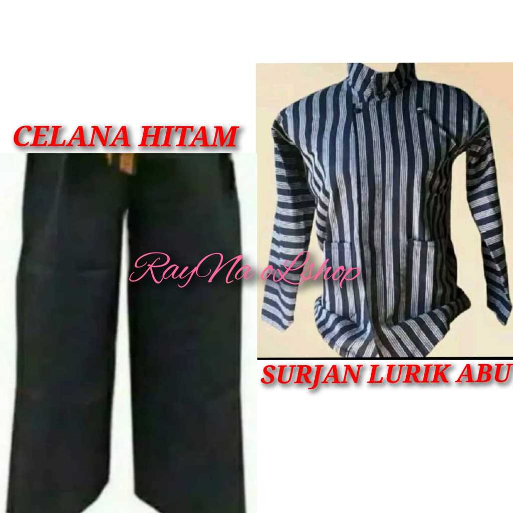 Jual SURJAN LURIK ABU + CELANA HITAM | SETELAN PAKAIAN TRADISIONAL MODERN PRIA KHAS ADAT JAWA ...