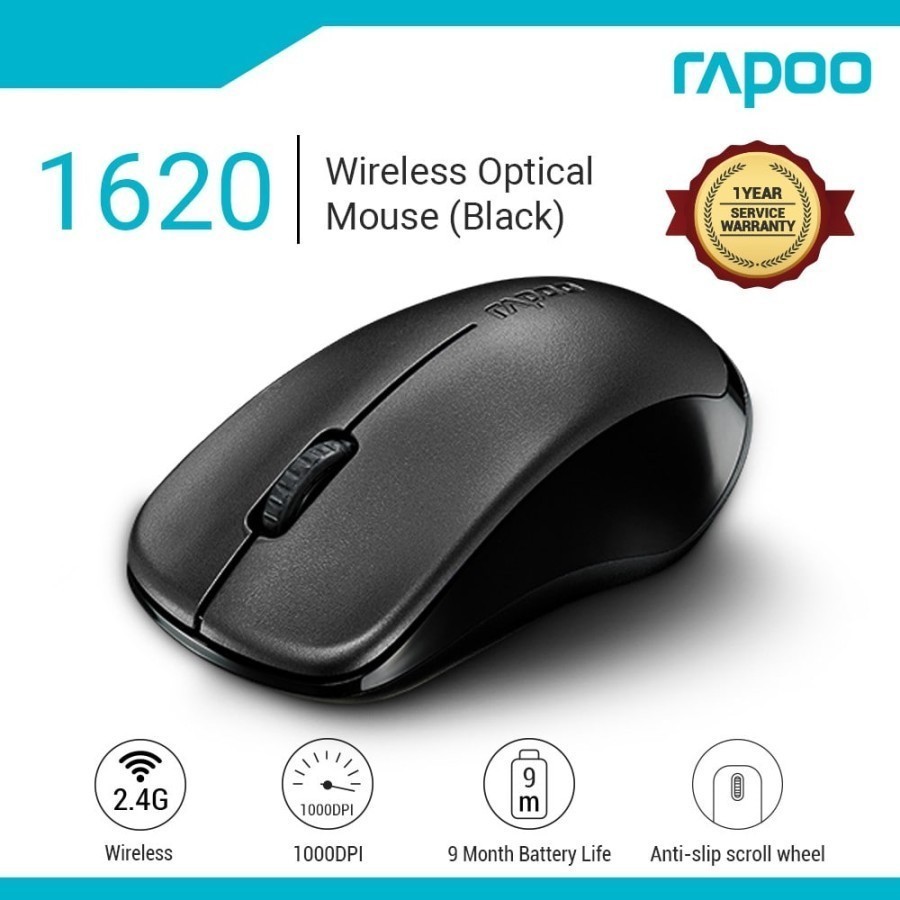 Jual MOUSE RAPOO 1620 - Wireless Optical Mouse | Shopee Indonesia