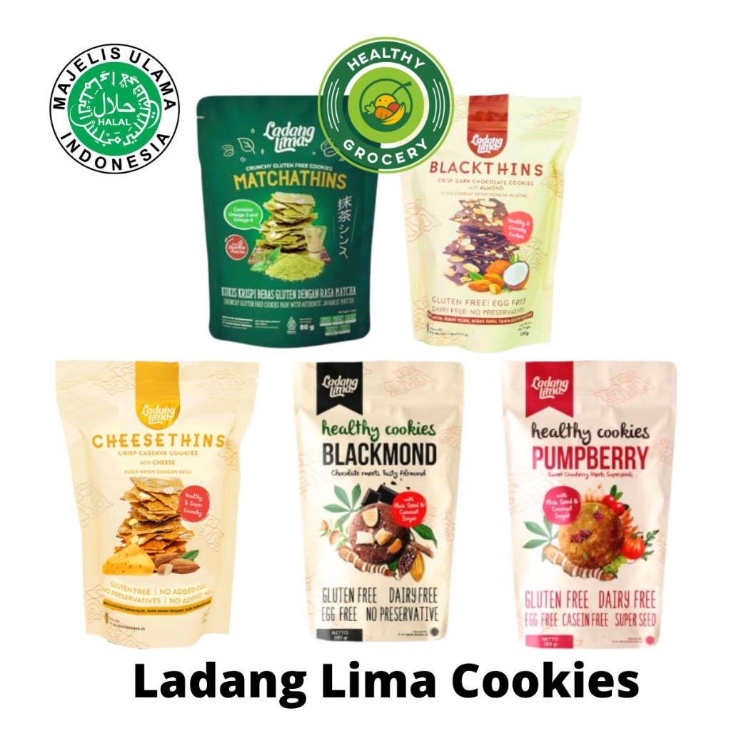 Jual Ladang Lima Healthy Cookies / Blackmond / Pumpberry / Blackthins ...