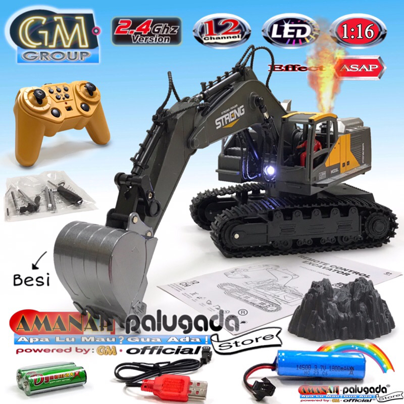 Jual GM-689-710 RC Truck Skala 1:16 Beko Alloy Asap 2.4GHz 12CH Auto ...