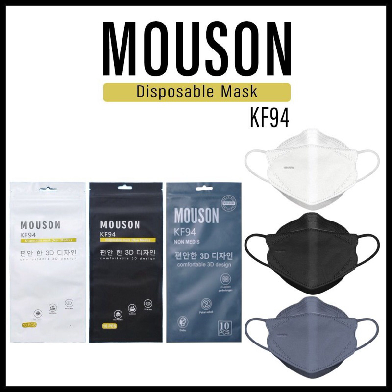 Jual KF94 mouson isi 10pc 1pack ready stcok | Shopee Indonesia