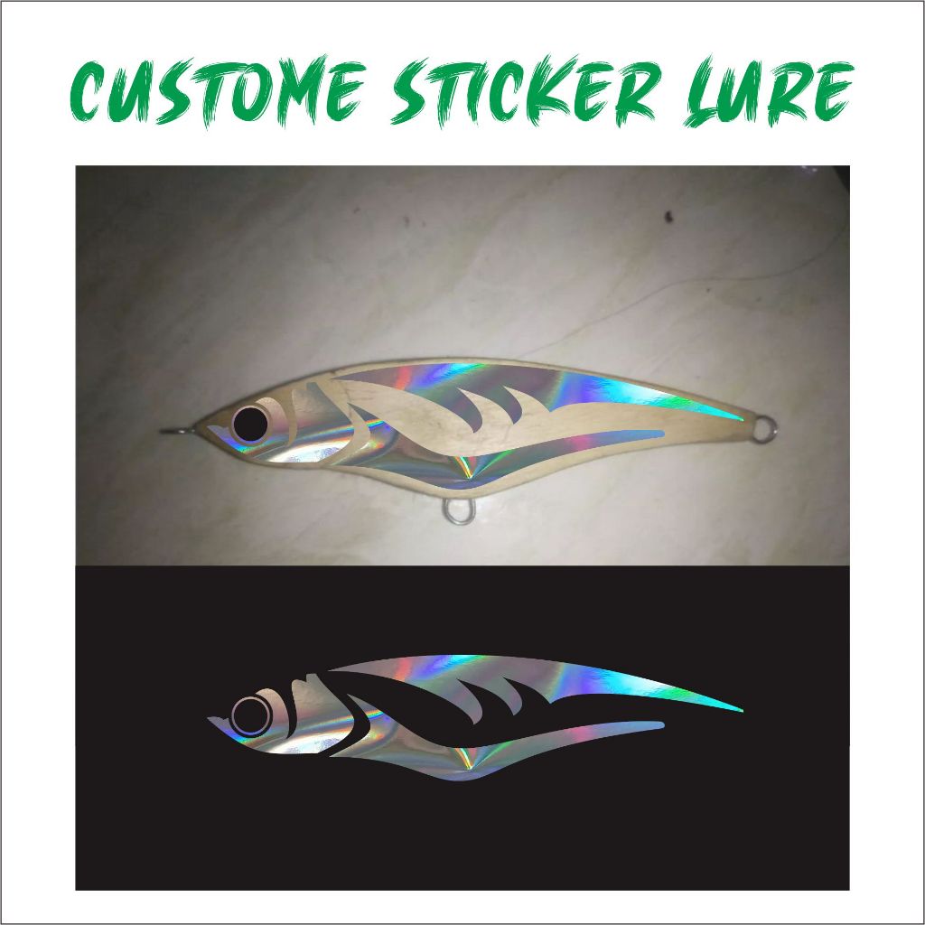 Jual Stiker hologram umpan custom hand made 6cm 7cm 8cm 9cm 10cm ...
