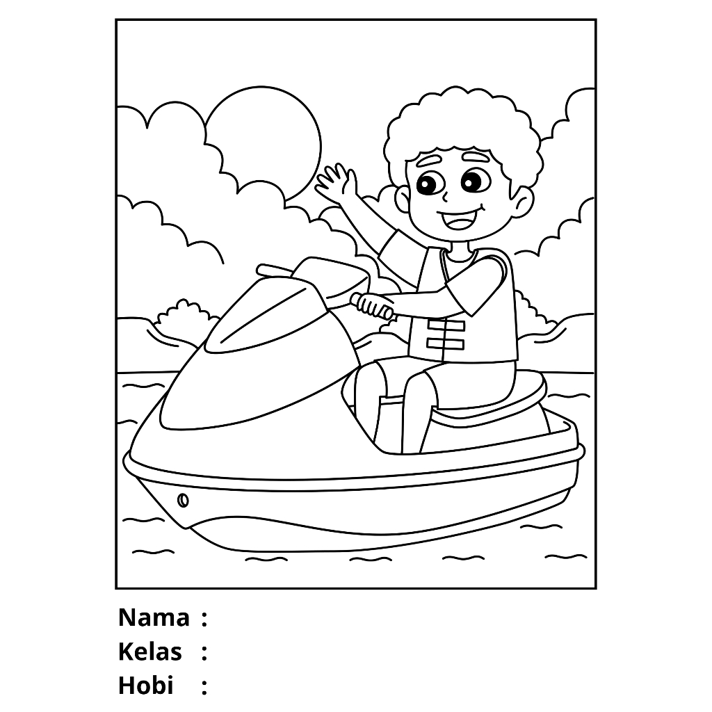 Jual LEMBAR SKETSA MEWARNAI TEMA PANTAI / MAINAN EDUKASI MENGASAH ...