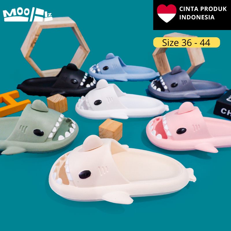 Jual Moobiz.id Sendal Hiu Sandal Shark Unisex Sandal Karet Karakter ...