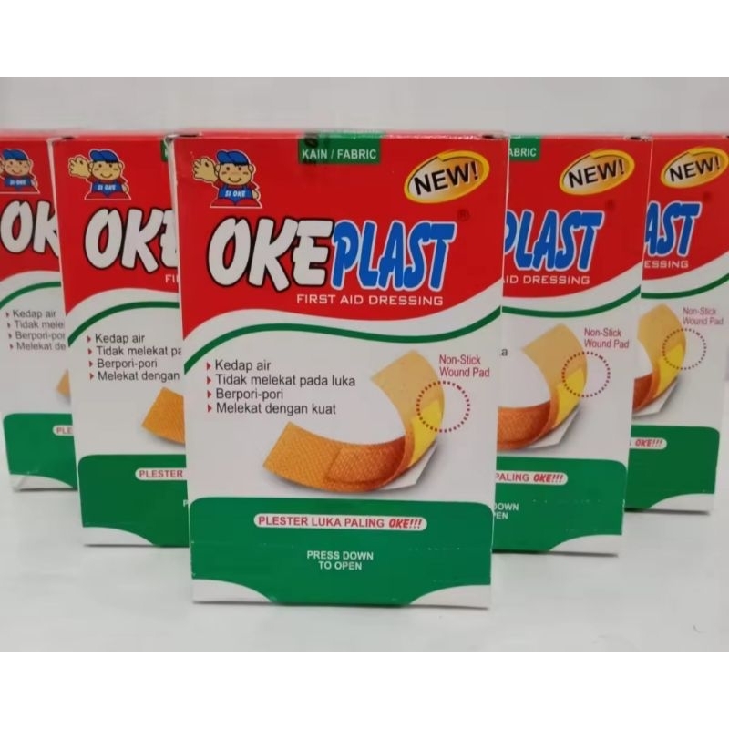 Jual OKEPLAST Plester untuk luka (1 box isi 100 lembar) | Shopee Indonesia