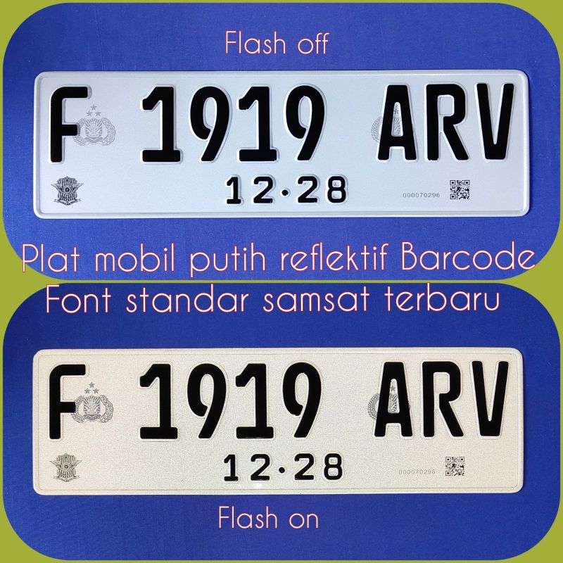Jual plat reflektif putih barcode | Shopee Indonesia
