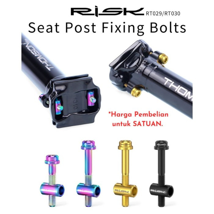 Jual RISK Baut Titanium Alloy M5 Seatpost Clamp Sepeda model Thomson ...