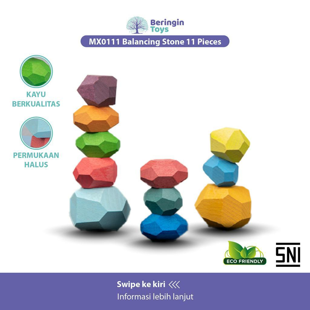 Jual Beringin Toys - Balancing Stone 11 Pieces / Mainan Kayu ...