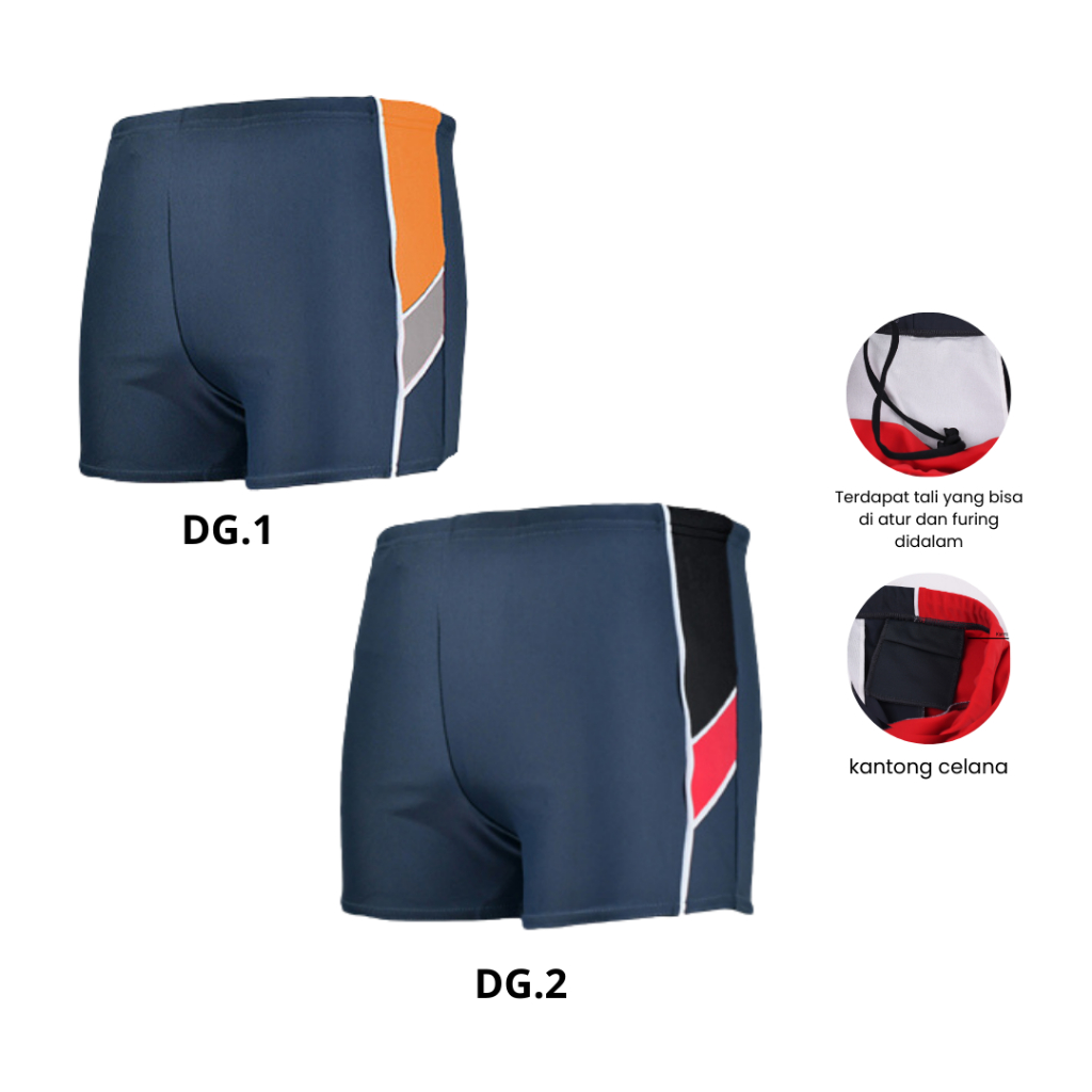Jual SILVER Celana Renang Pria Pendek Dark Grey / Men's Tight Swim Short - 14202 DG | Shopee ...