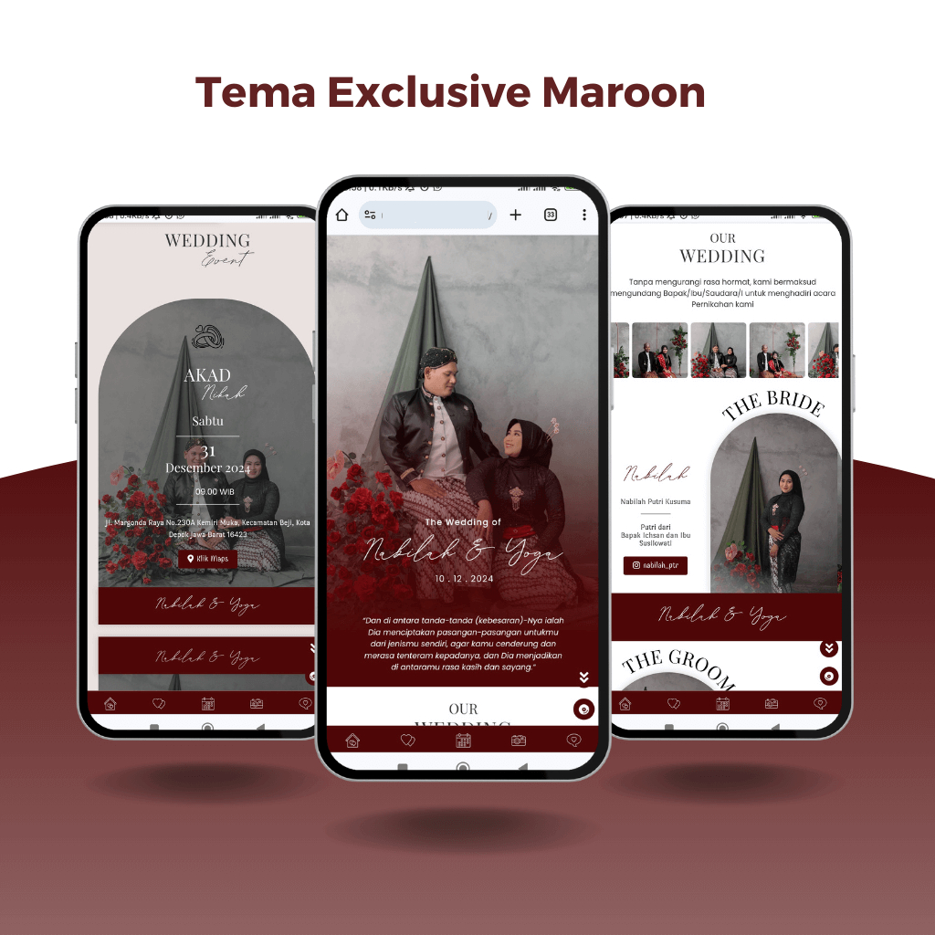 Jual Undangan Digital Pernikahan Tema Exclusive Undangan Website ...