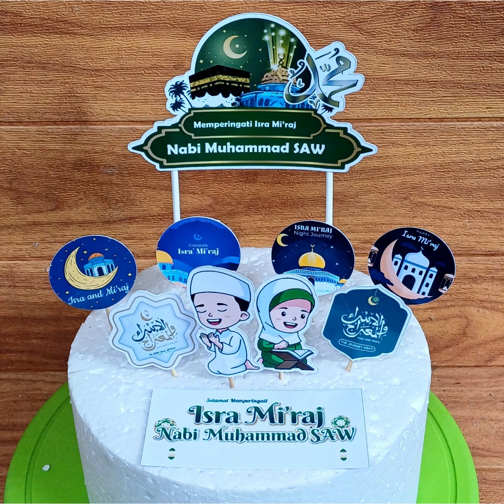 Jual Topper Tema Isra Mi'raj Nabi Muhammad SAW untuk Hiasan Kue ...
