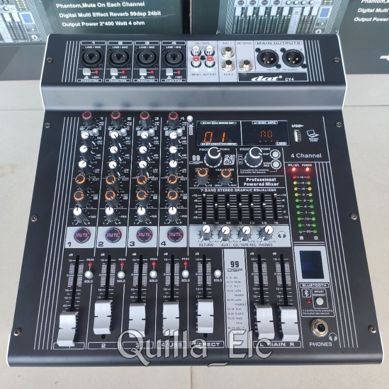 Jual Power Mixer Audio DAT CY4 4 Channel Bluetooth USB | Shopee Indonesia