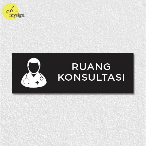 Jual Sign Akrilik Ruang Konsultasi Stiker Acrylic Klinik UV Print Papan ...