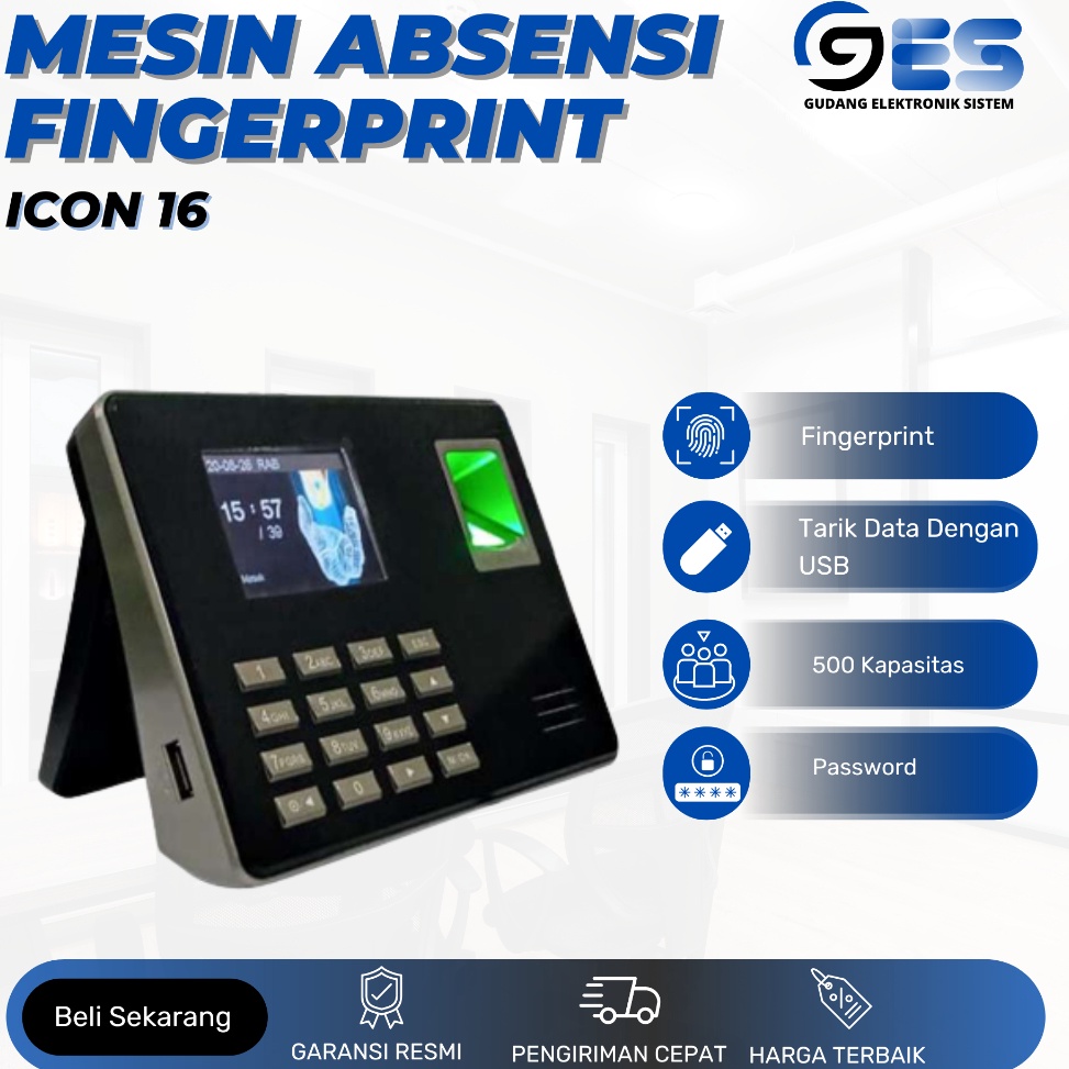 Jual KODE Q45I Mesin Absen Fingerprint ICON 16 Mesin Absensi Sidik Jari ...