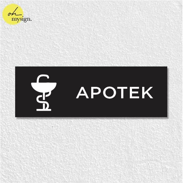 Jual Sign Akrilik Ruang Apotek Stiker Acrylic Klinik UV Print | Shopee ...