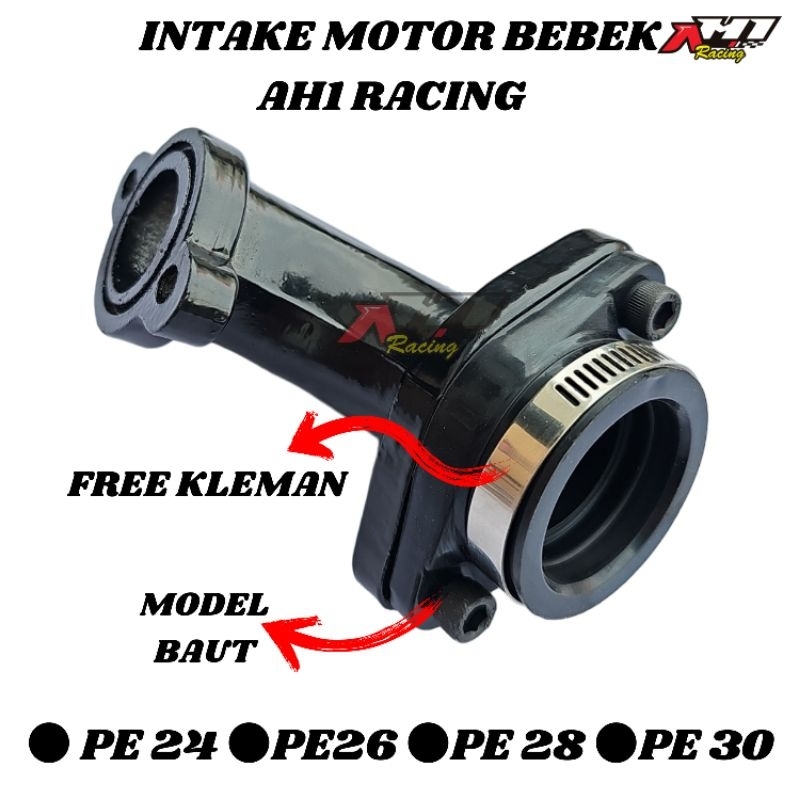 Jual Leher Angsa Manifold Manipul Manipol Intake Intek Bebek AH1 RACING PE PWK 24 26 28 30 32 34 ...