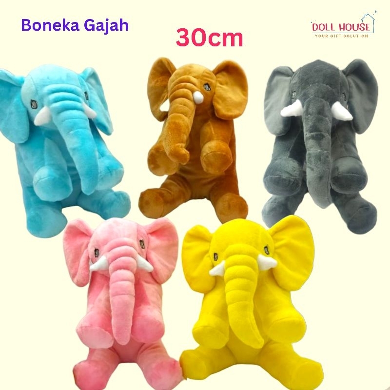 Jual Boneka Gajah Duduk / Boneka Elephant Gemoy Duduk / Boneka Bona ...