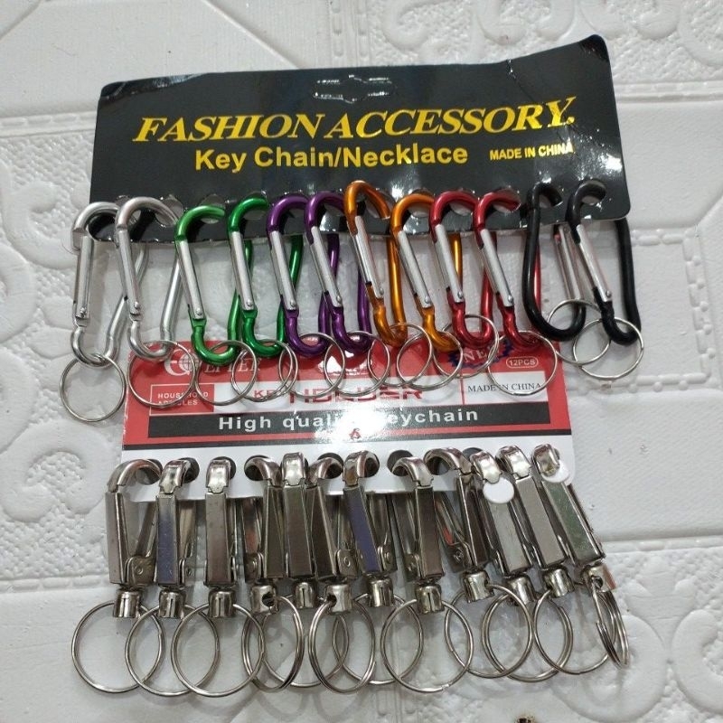 Jual Gantungan kunci besi/keychain besi carabiner isi 12 pcs | Shopee Indonesia