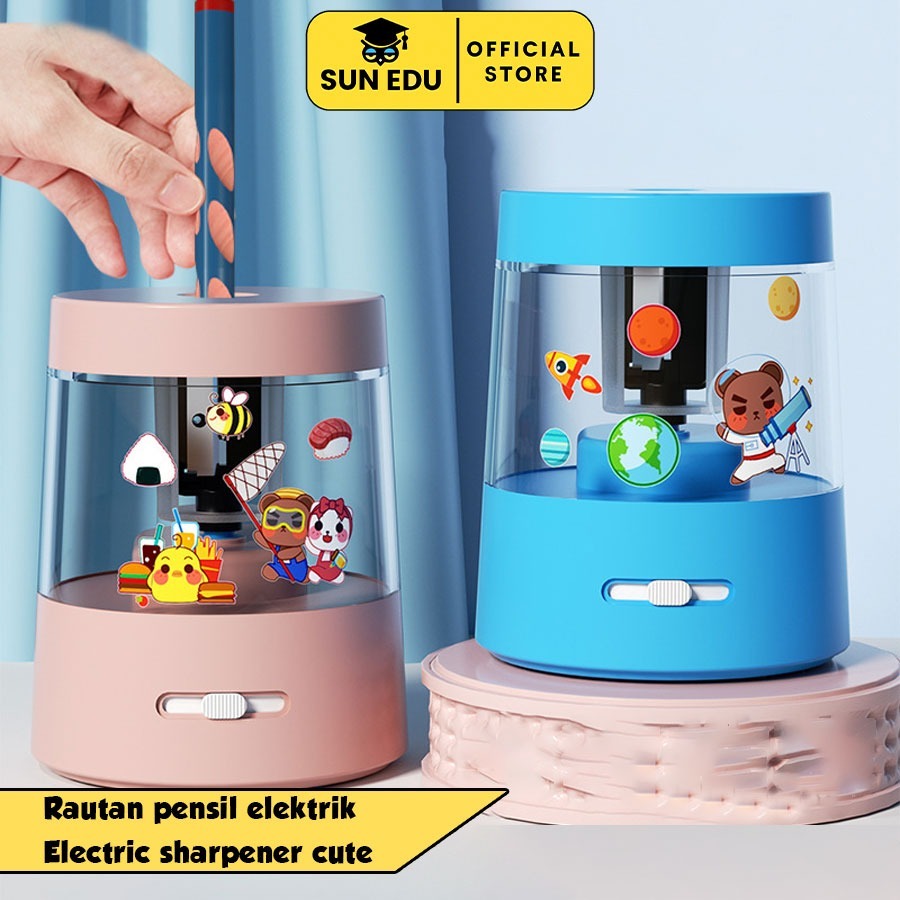 Jual Rautan pensil elektrik/ Electric sharpener cute/ Rautan ...