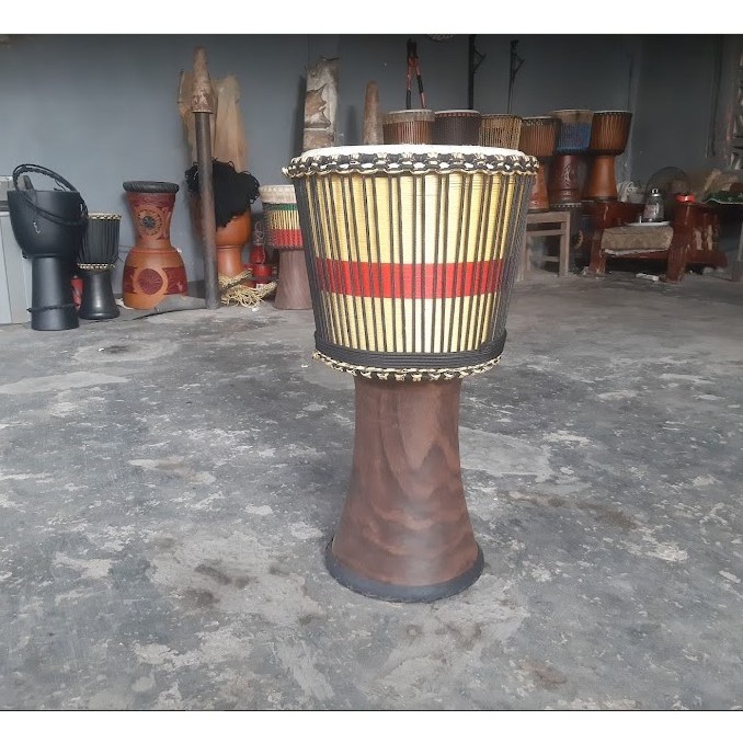 Jual African Djembe Drum atau kendang jimbe pro bahan special kayu sono ...