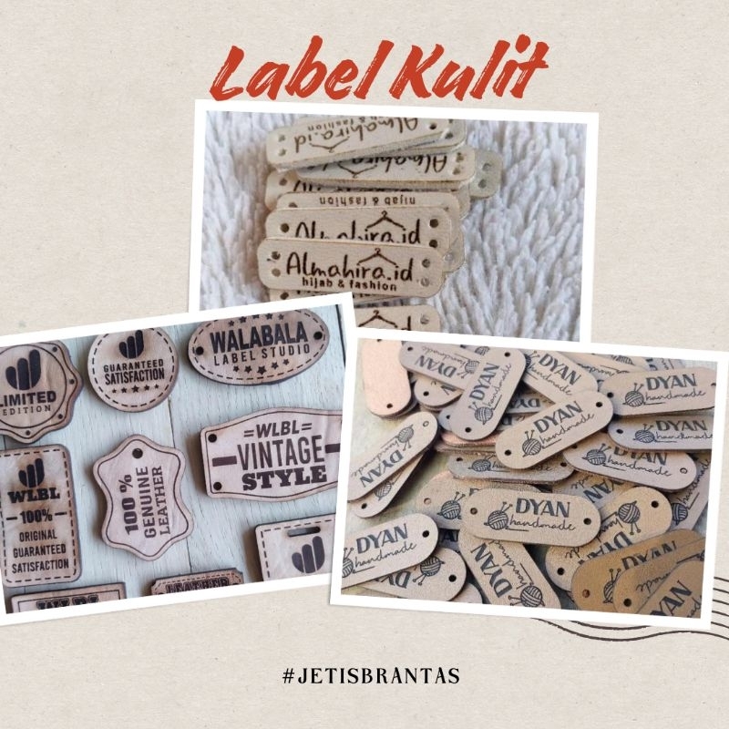 Jual Cetak Label Kulit Asli Vegtan Merek Sendiri Vintage Model Standart ...