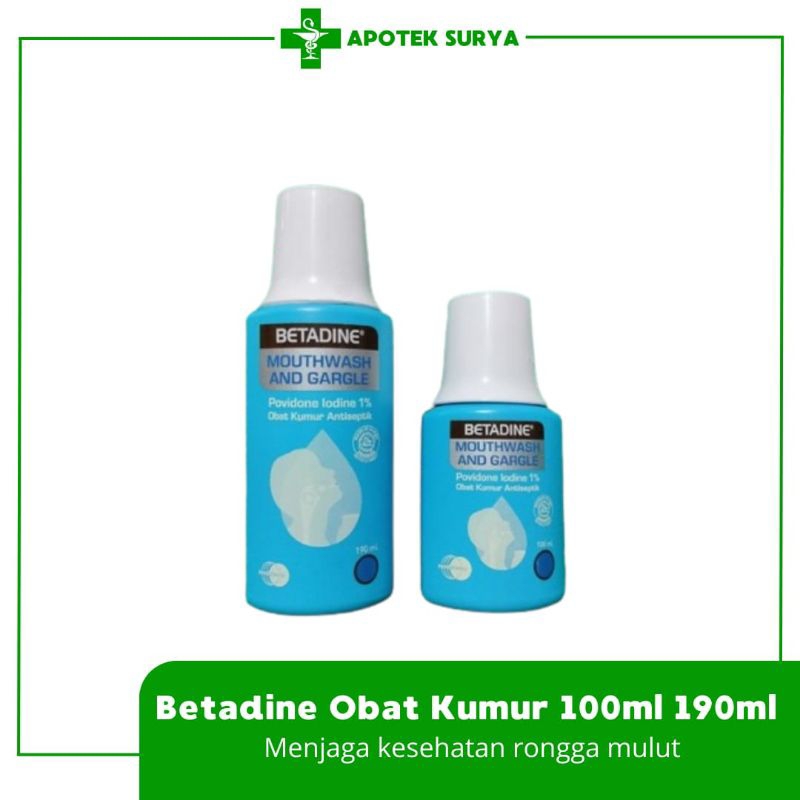 Jual Betadine Obat Kumur 100ml 190ml | Mouthwash & Gargle Obat Kumur Antiseptik 100mL | Apotek ...